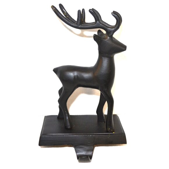 Holiday | Cast Metal Christmas Stocking Holder Stag Holiday Decor ...